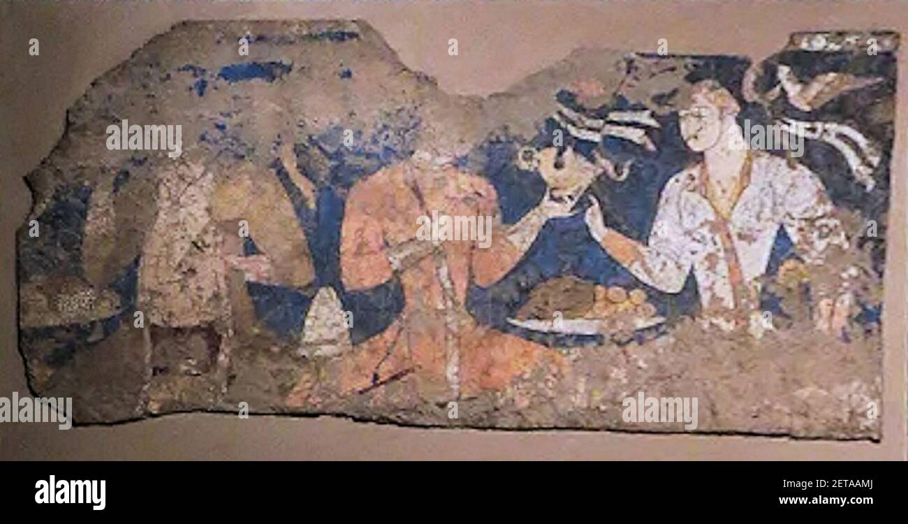 Penjikent mural hi-res stock photography and images - Alamy