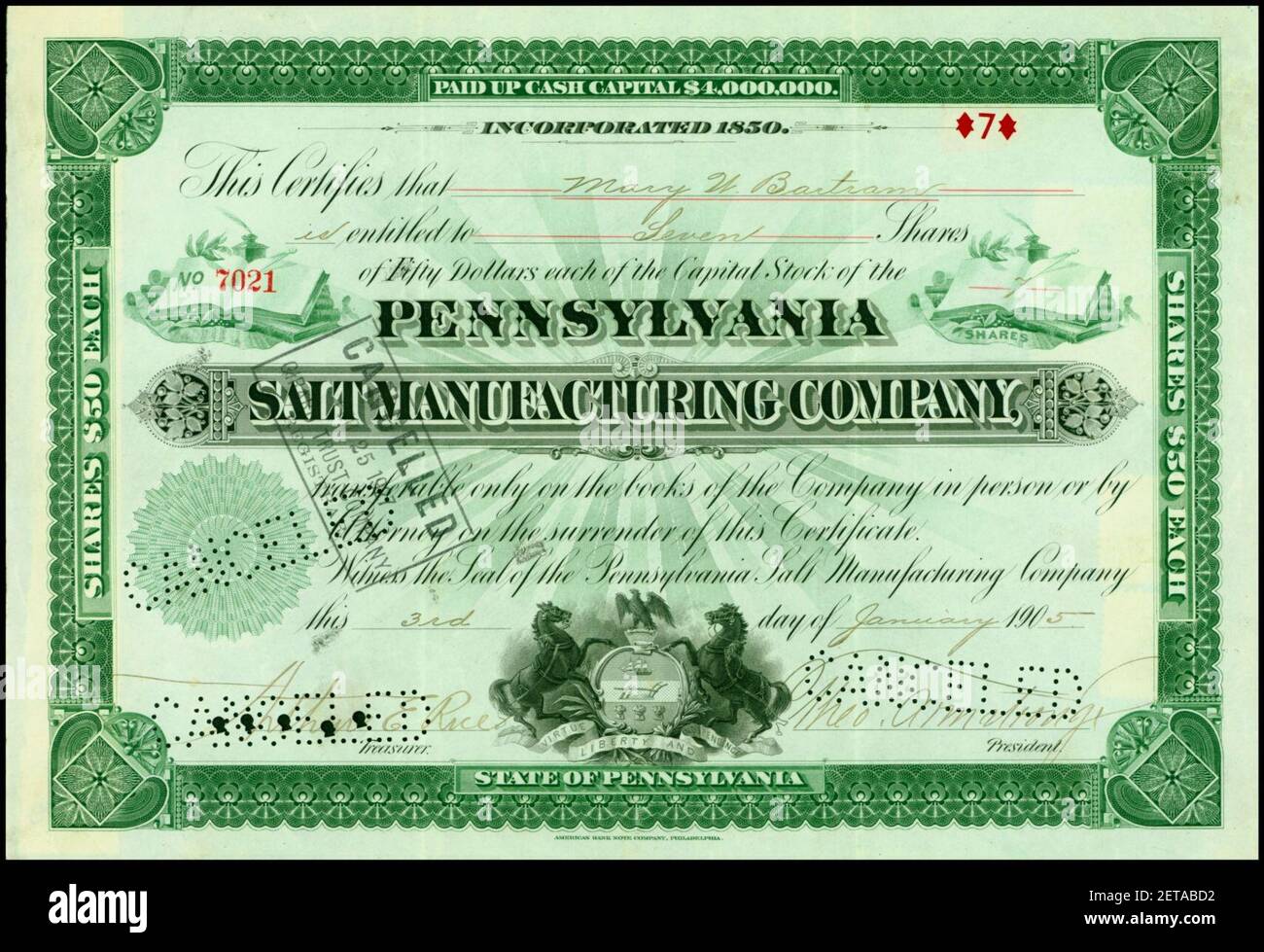 Pennsylvania Salt Manufacturing 1905 Stock Photo - Alamy