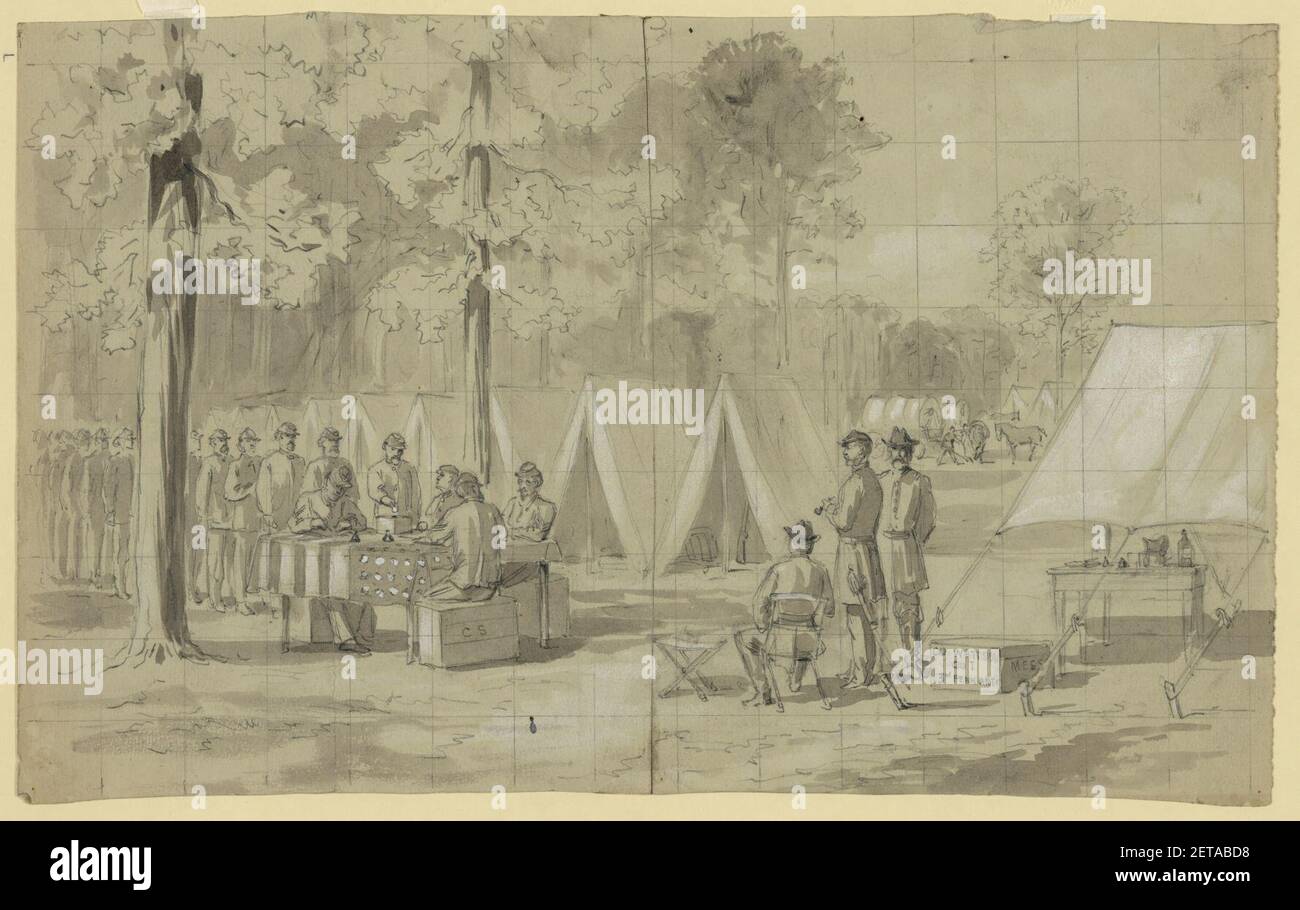 Pennsylvania soldiers voting, Army of the James Stock Photo - Alamy