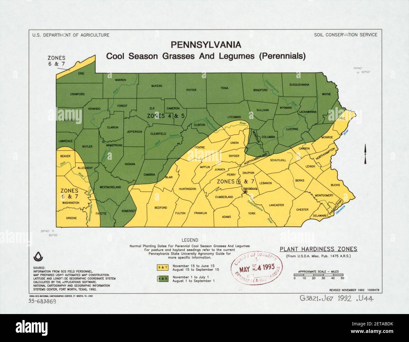 Pennsylvania, cool season grasses and legumes (perennials) - plant ...