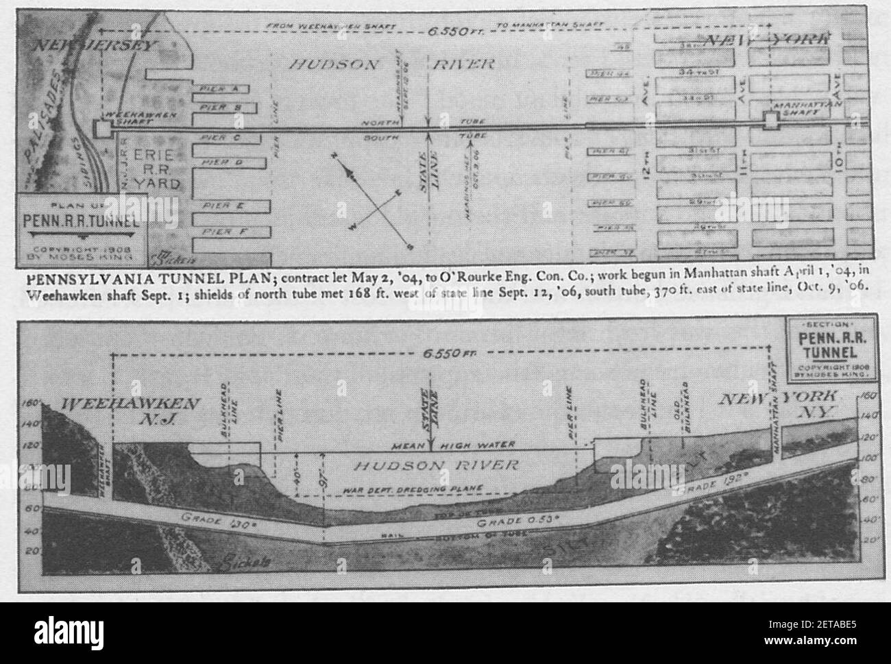 Pennsylvania Tunnel Plan Stock Photo - Alamy