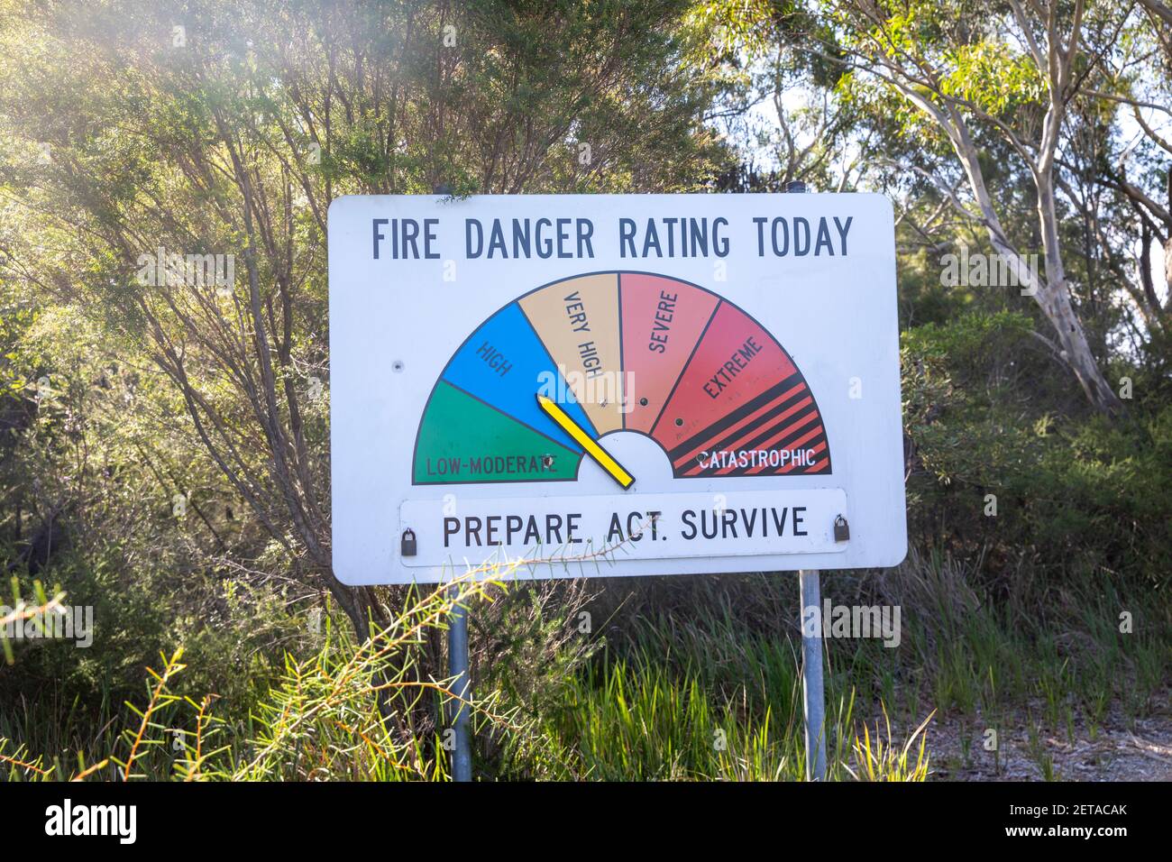 Australia fire danger sign hi-res stock photography and images - Alamy