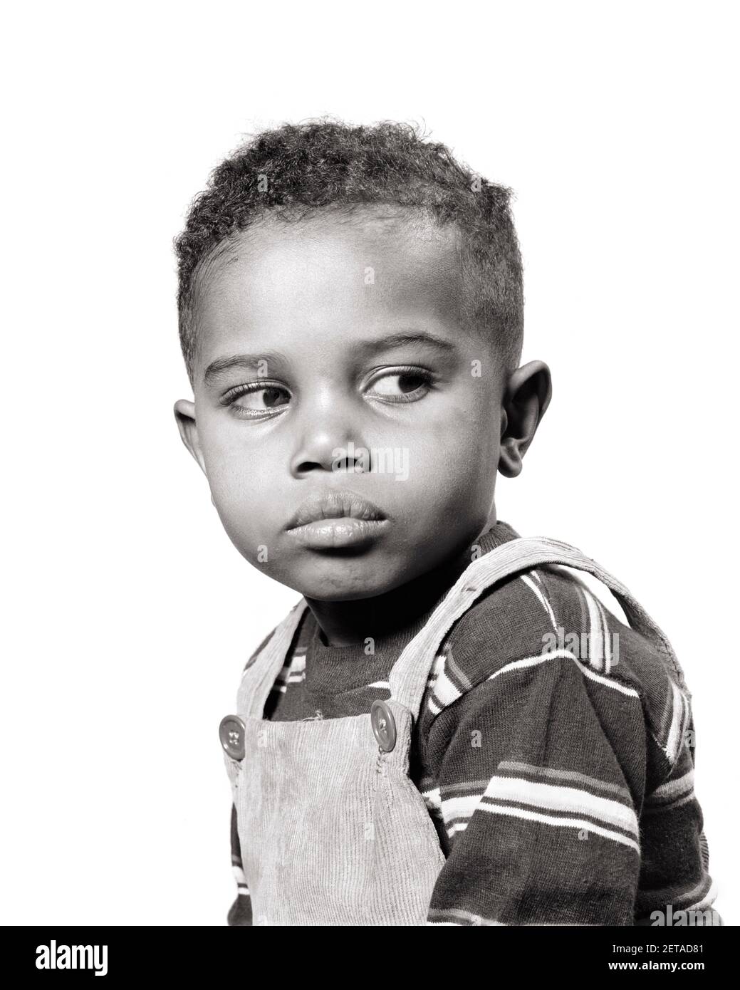 Little Black Kid Pouting