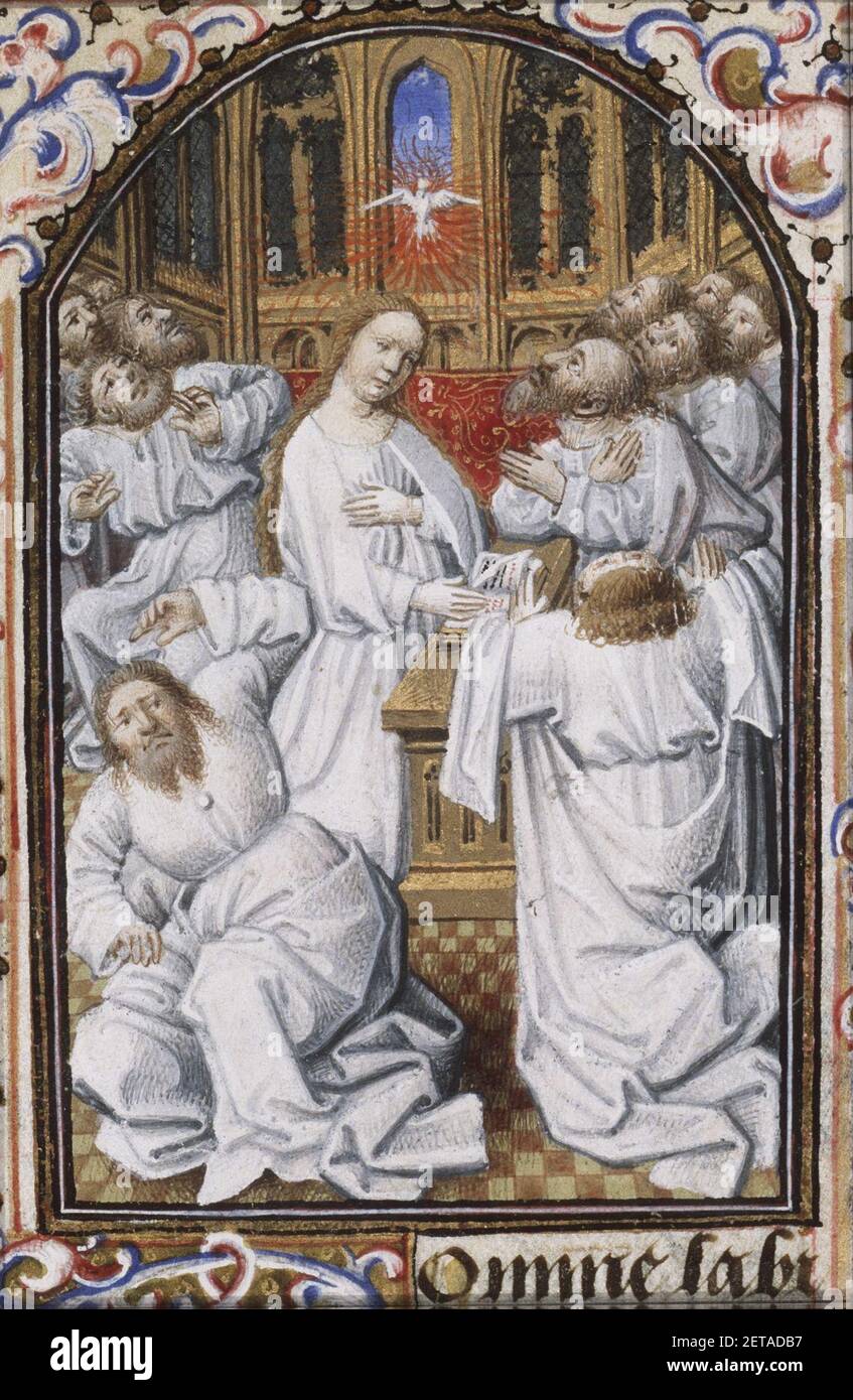 Pentecost - the Holy Spirit descends upon Mary and the apostles - Book ...