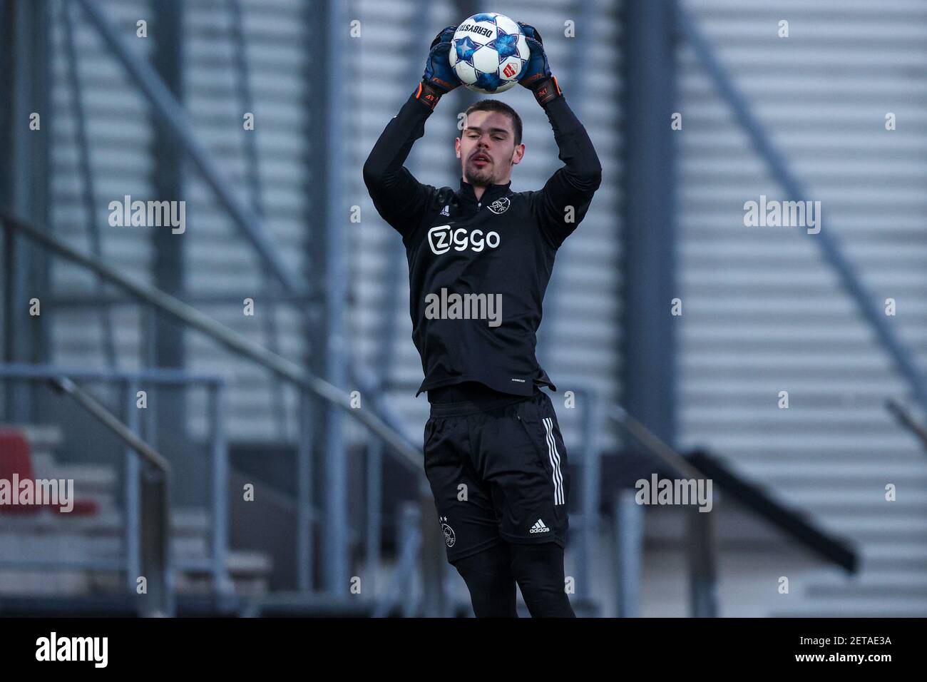 ROTTERDAM, NETHERLANDS - MARCH 1: goalkeeper Dominik Kotarski of Ajax ...