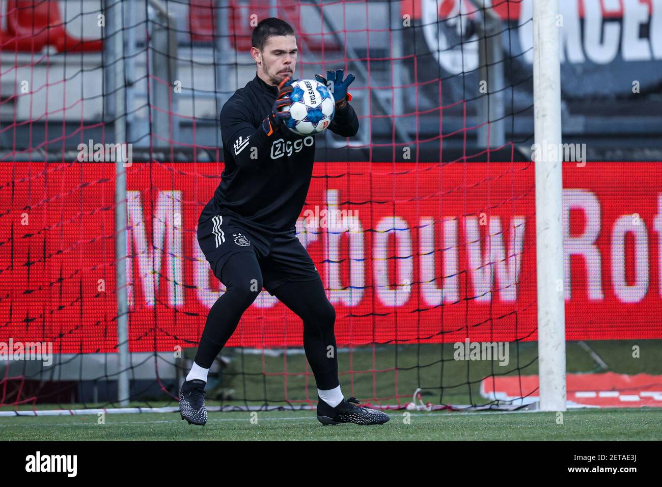ROTTERDAM, NETHERLANDS - MARCH 1: goalkeeper Dominik Kotarski of Ajax ...