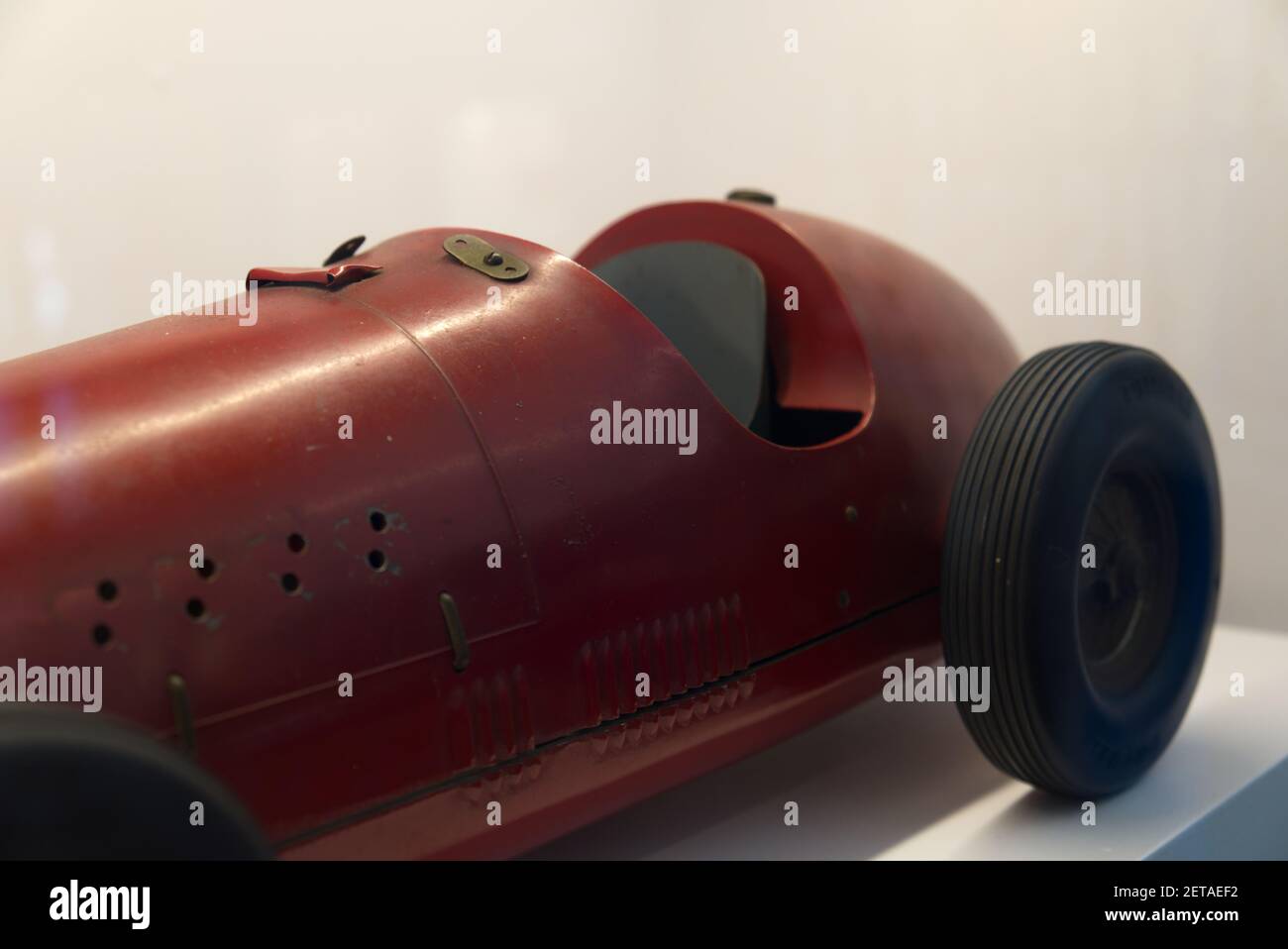 vintage racing car model in red Stock Photo - Alamy