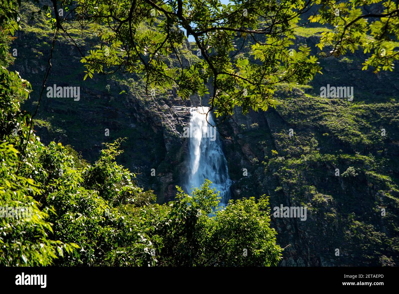 Casca D'anta waterfall at São Francisco river, Serra da Canastra ...