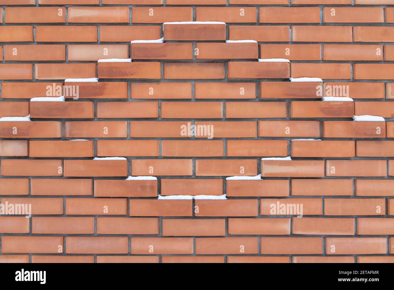 Red brick fence. Brick texture. Figured brickwork Stock Photo - Alamy