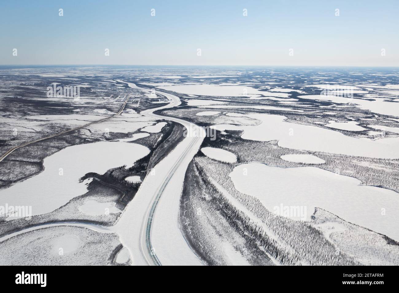 Aerial view mackenzie river delta hi-res stock photography and images ...