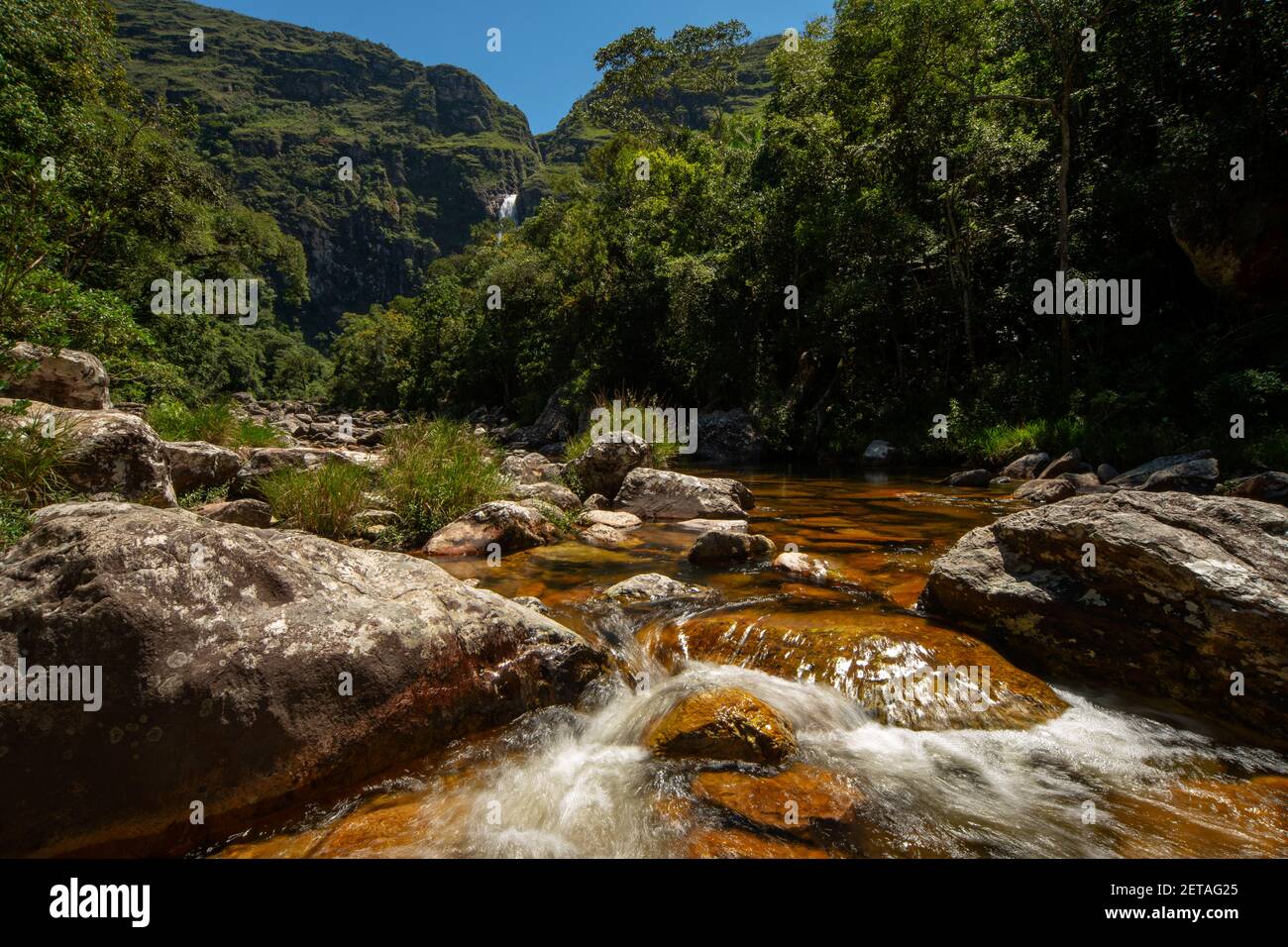 São Francisco river just after Casca D'anta waterfall that can be seen ...