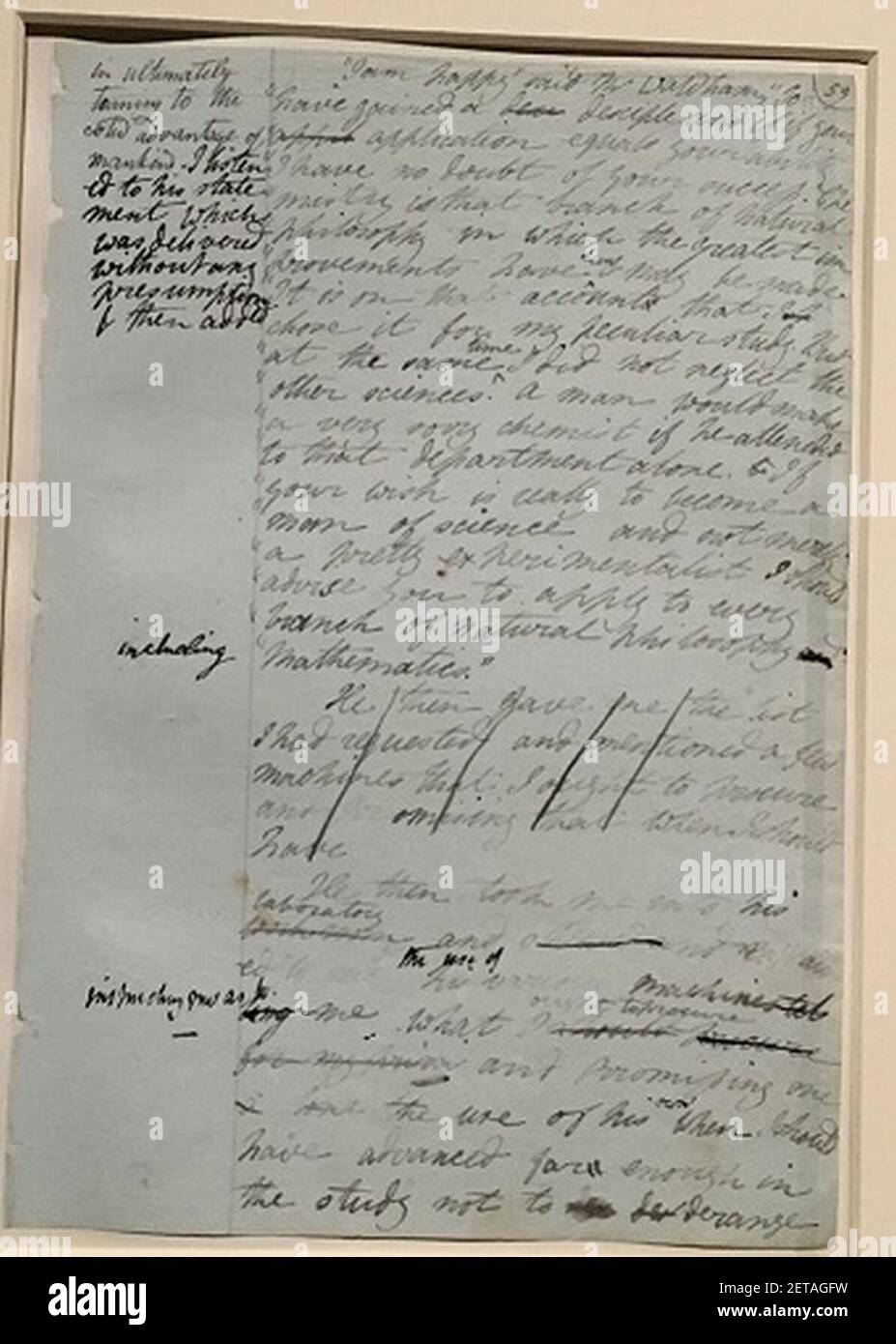 Percy Bysshe Shelley Frankenstein Handwriting Edits Stock Photo - Alamy