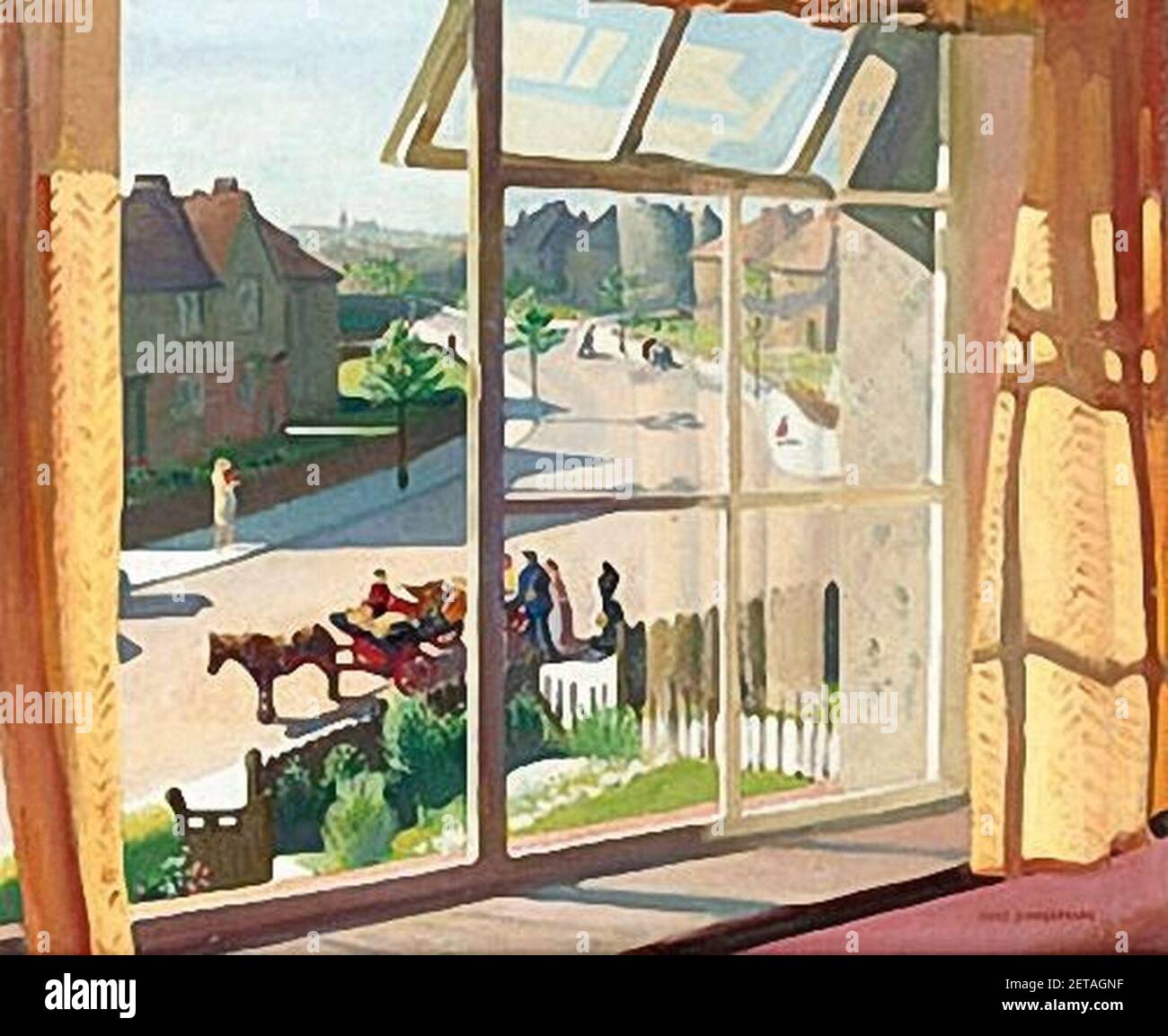 Percy Shakespeare View from the artist's bedroom Stock Photo - Alamy