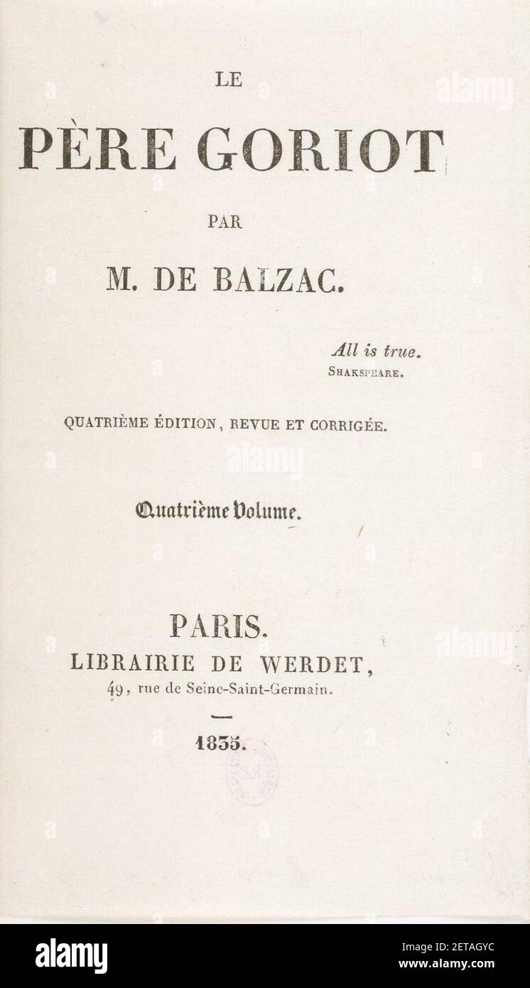 Goriot hi-res stock photography and images - Alamy