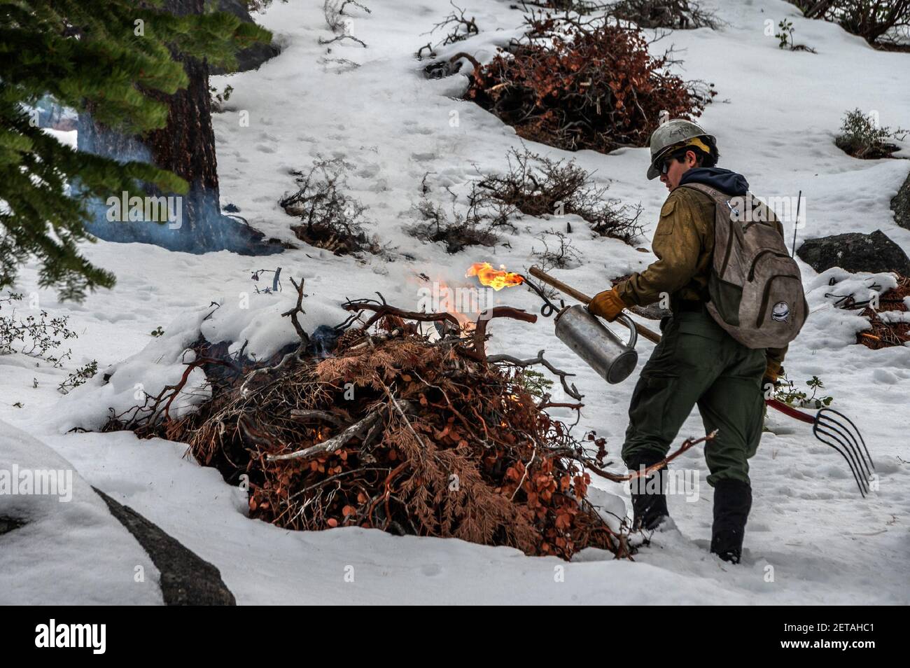 Firefighter drip torch hi-res stock photography and images - Alamy