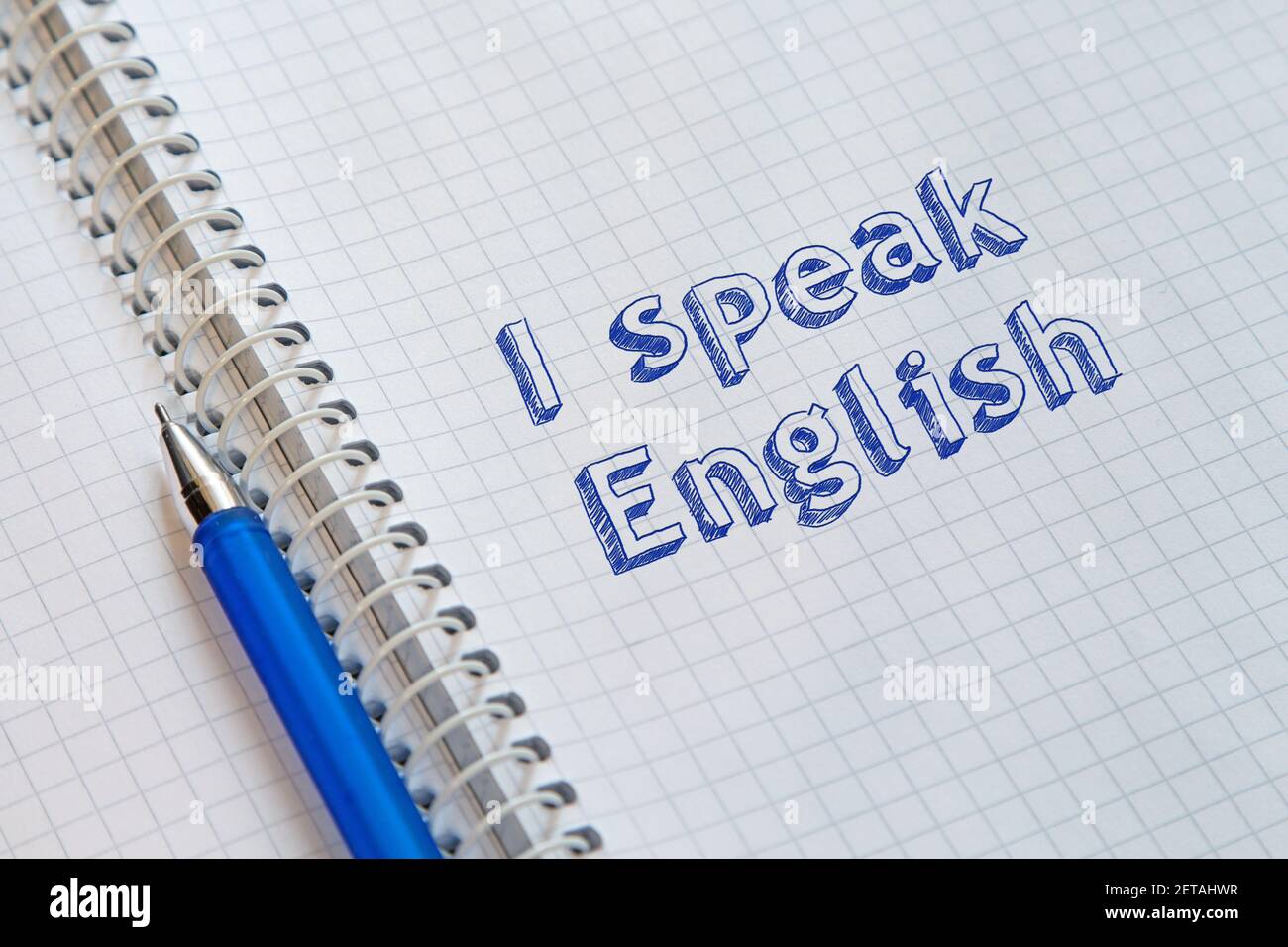 I speak English Stock Photo - Alamy