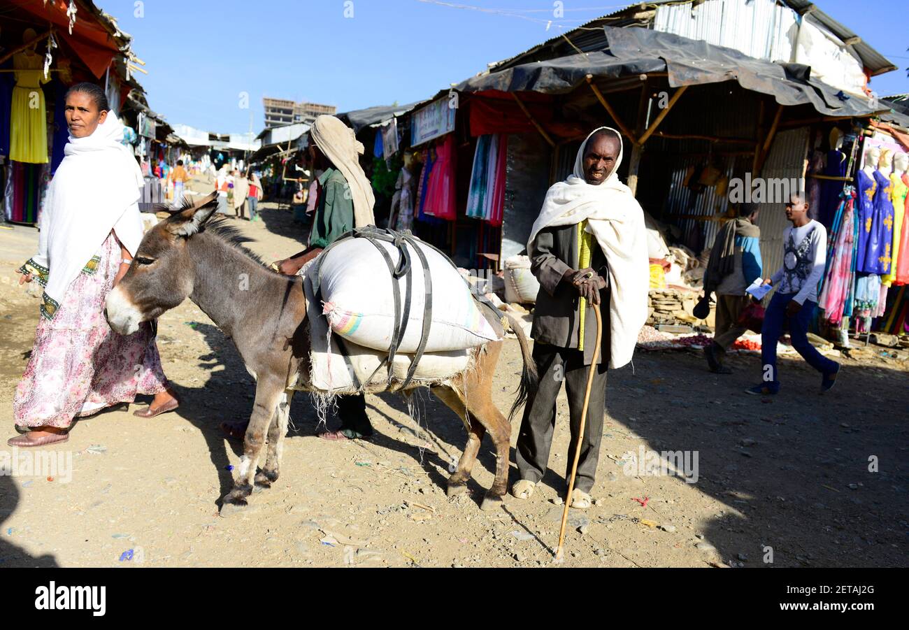 The vibrant market in Mekele, Tigray region, Ethiopia Stock Photo - Alamy