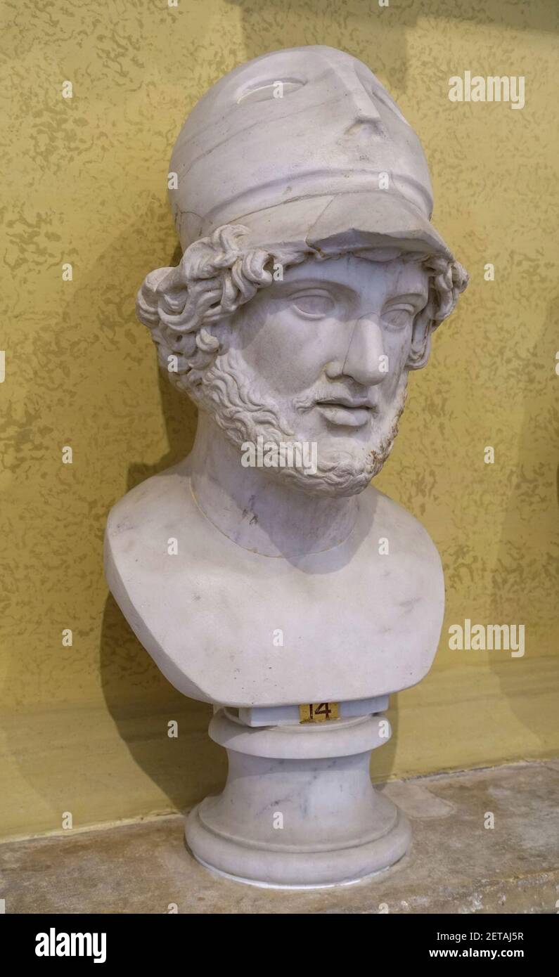 Pericles bust, Roman copy of Greek original Stock Photo - Alamy