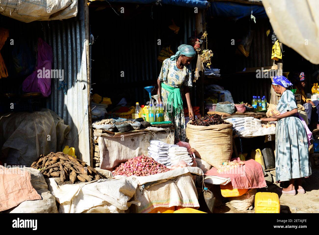The vibrant market in Mekele, Ethiopia Stock Photo - Alamy
