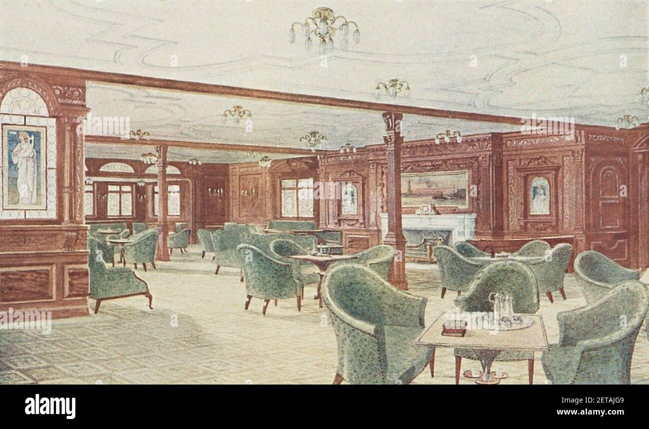 1st class smoking room hi-res stock photography and images - Alamy