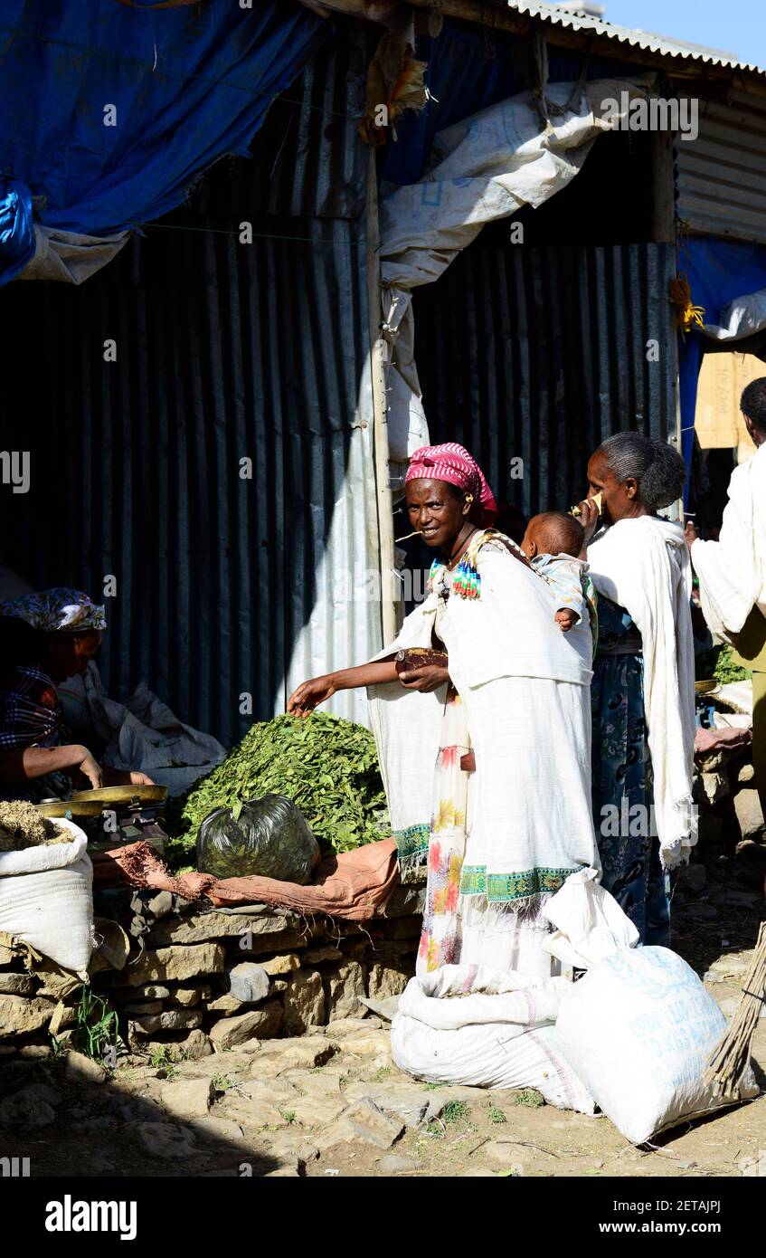 The vibrant market in Mekele, Ethiopia Stock Photo - Alamy