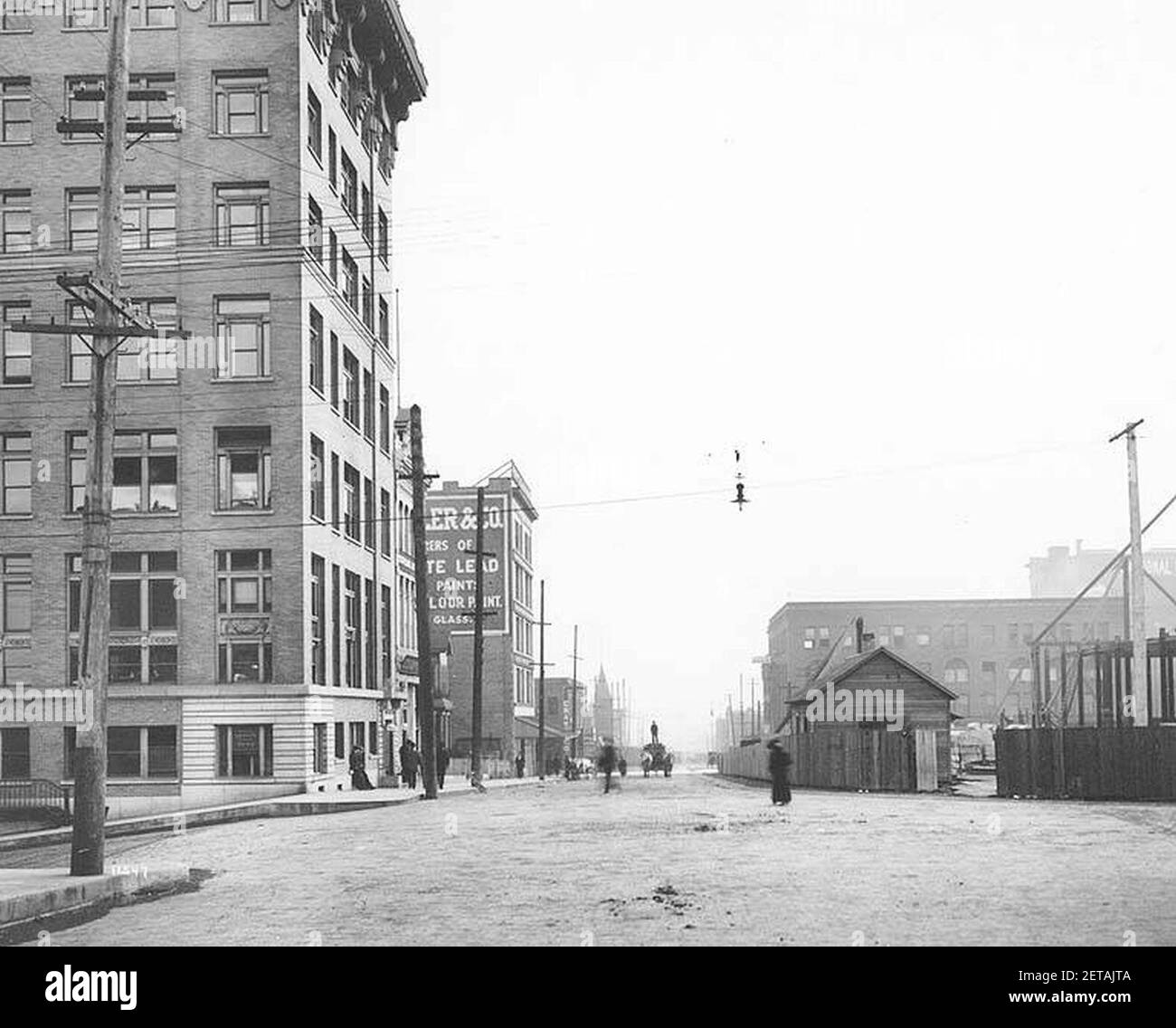 Perkins Building at left, A St from S 11th St, Tacoma Stock Photo - Alamy