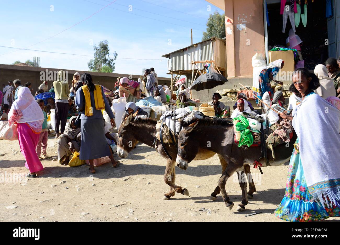 The vibrant market in Mekele, Ethiopia Stock Photo - Alamy
