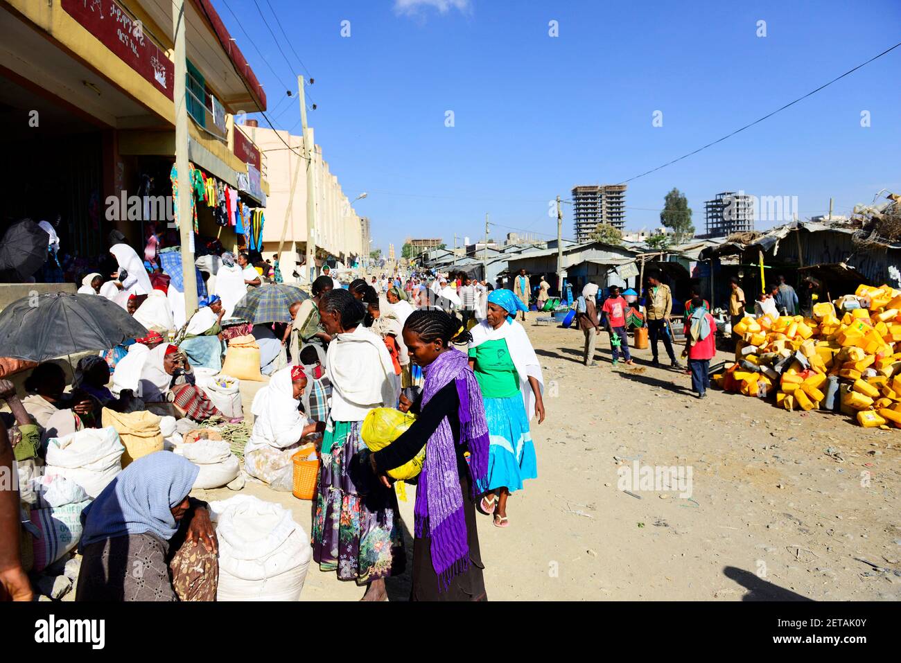 The vibrant market in Mekele, Ethiopia Stock Photo - Alamy