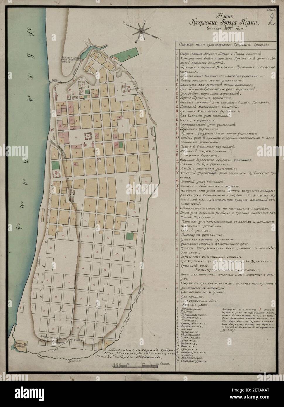 Perm map 1808 Stock Photo - Alamy