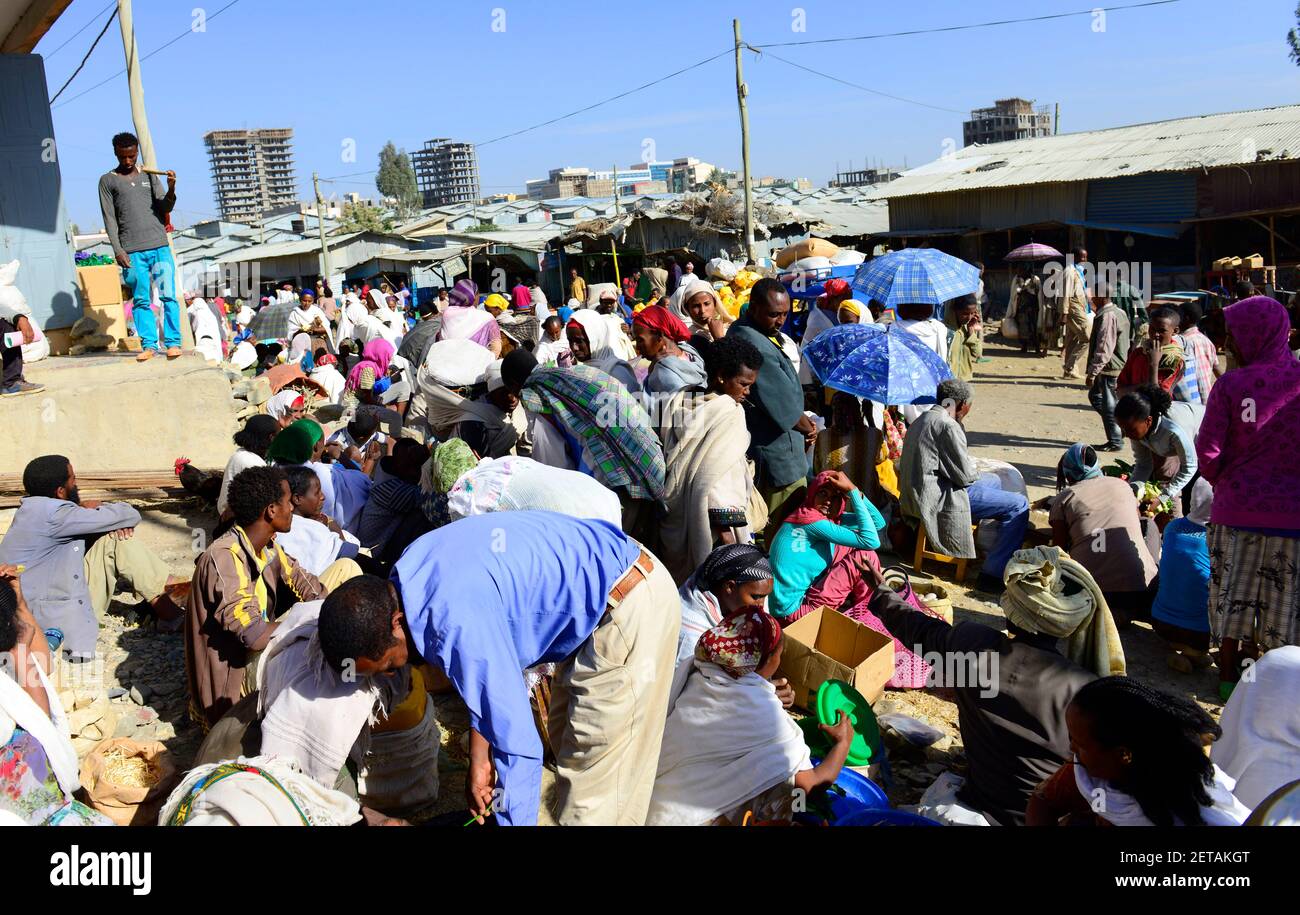 The vibrant market in Mekele, Ethiopia Stock Photo - Alamy