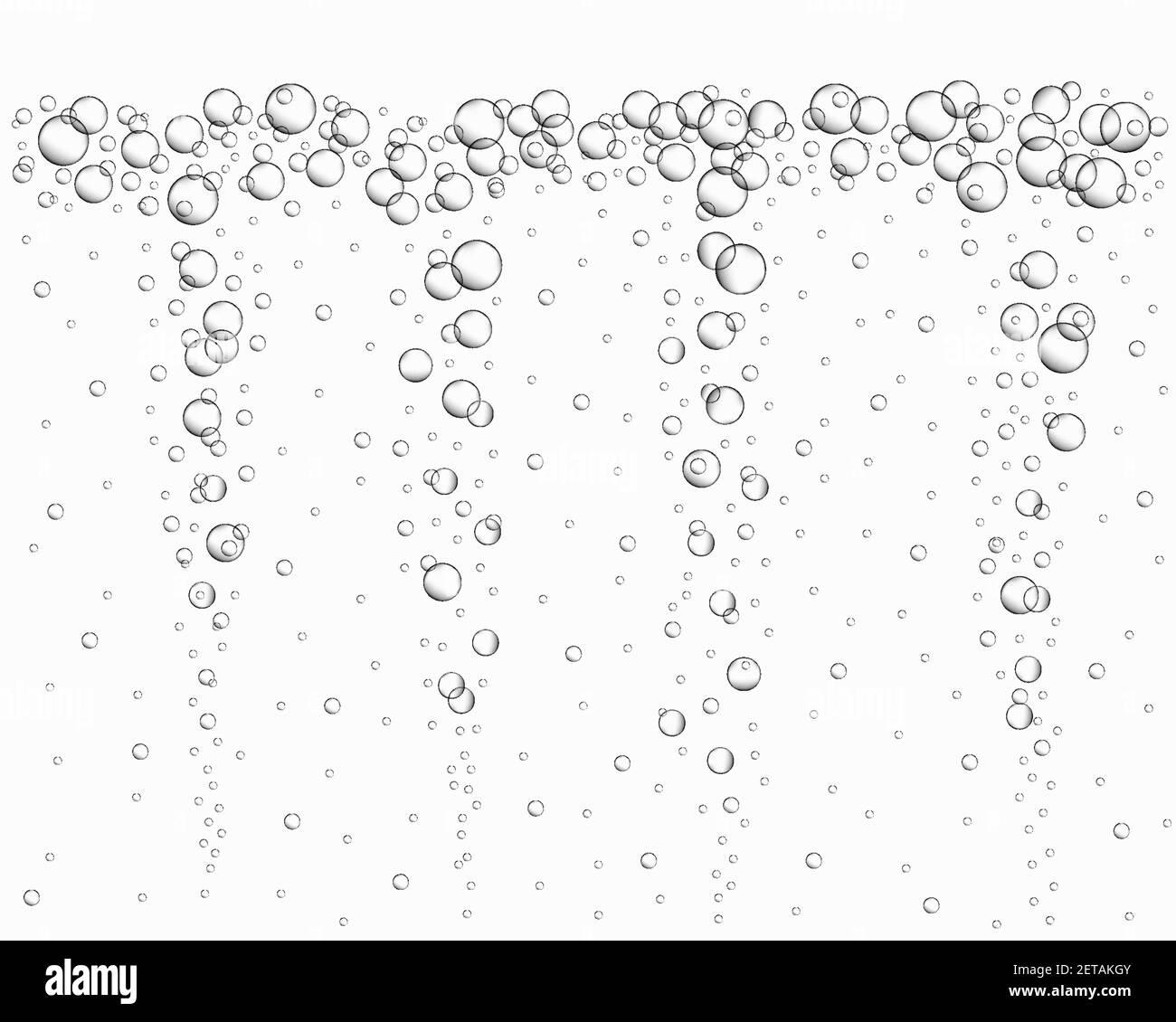 Underwater air bubbles background. Fizzy drink, carbonated water, soda, lemonade, champagne ...