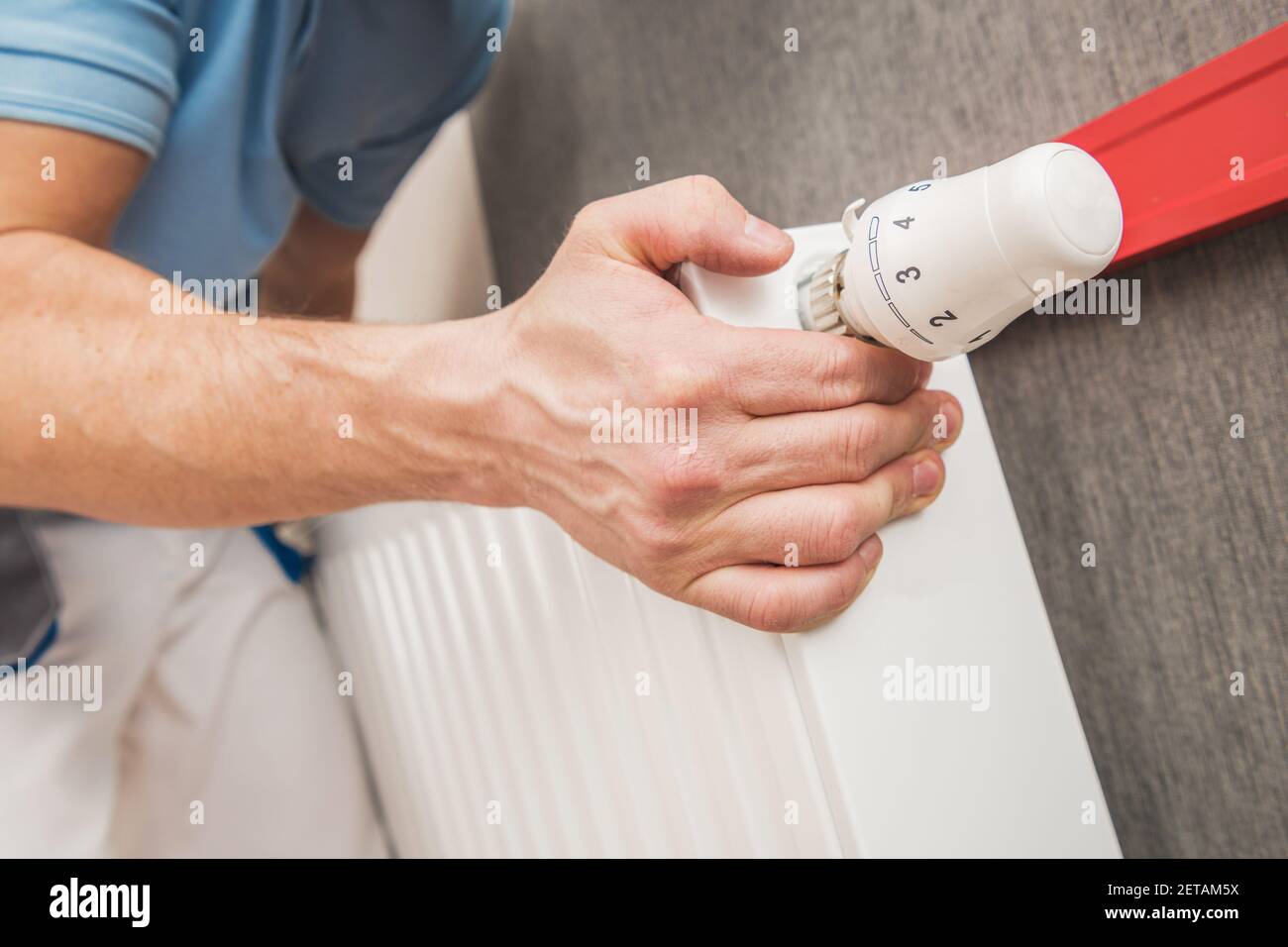 Radiator installation hi-res stock photography and images - Alamy