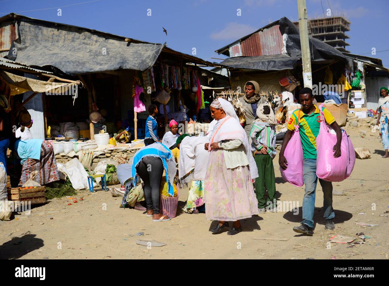 The vibrant market in Mekele, Tigray region, Ethiopia Stock Photo - Alamy