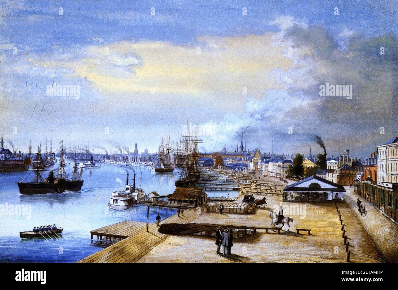 Persac New Orleans Riverfront 1858 Stock Photo - Alamy
