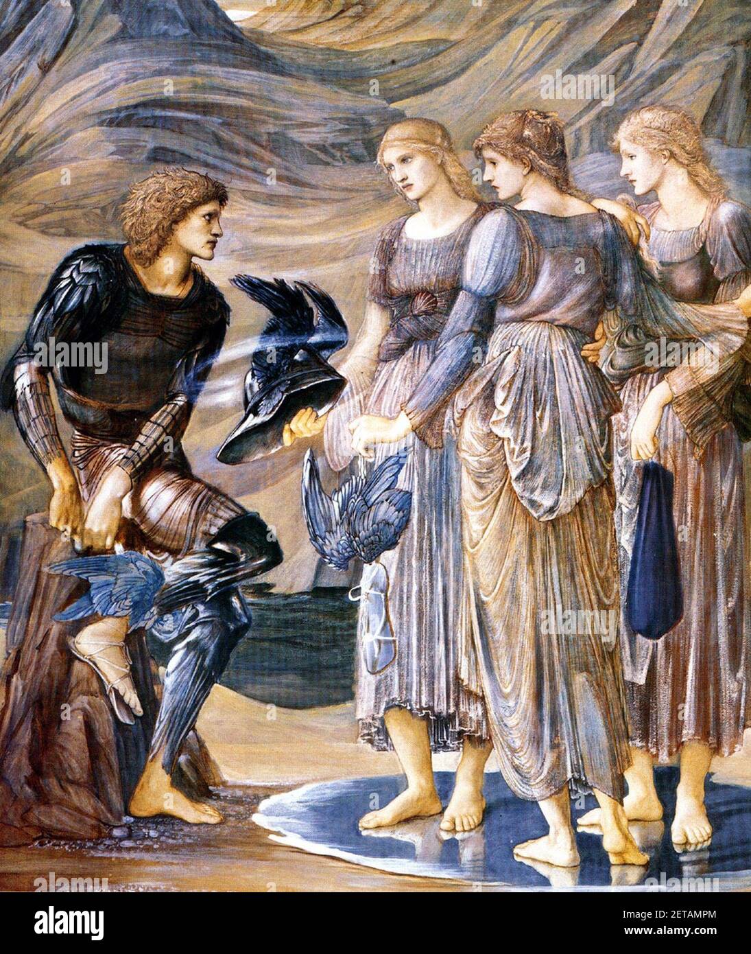 Perseus and the Sea Nymphs - Edward Burne-Jones, 1877 Stock Photo - Alamy