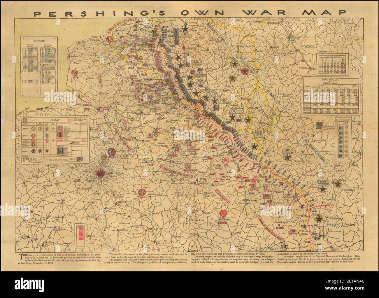 Pershing's Own War Map Stock Photo - Alamy
