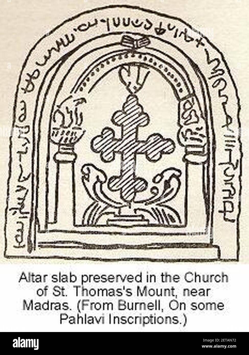 Persian Cross from India (with inscription Stock Photo - Alamy