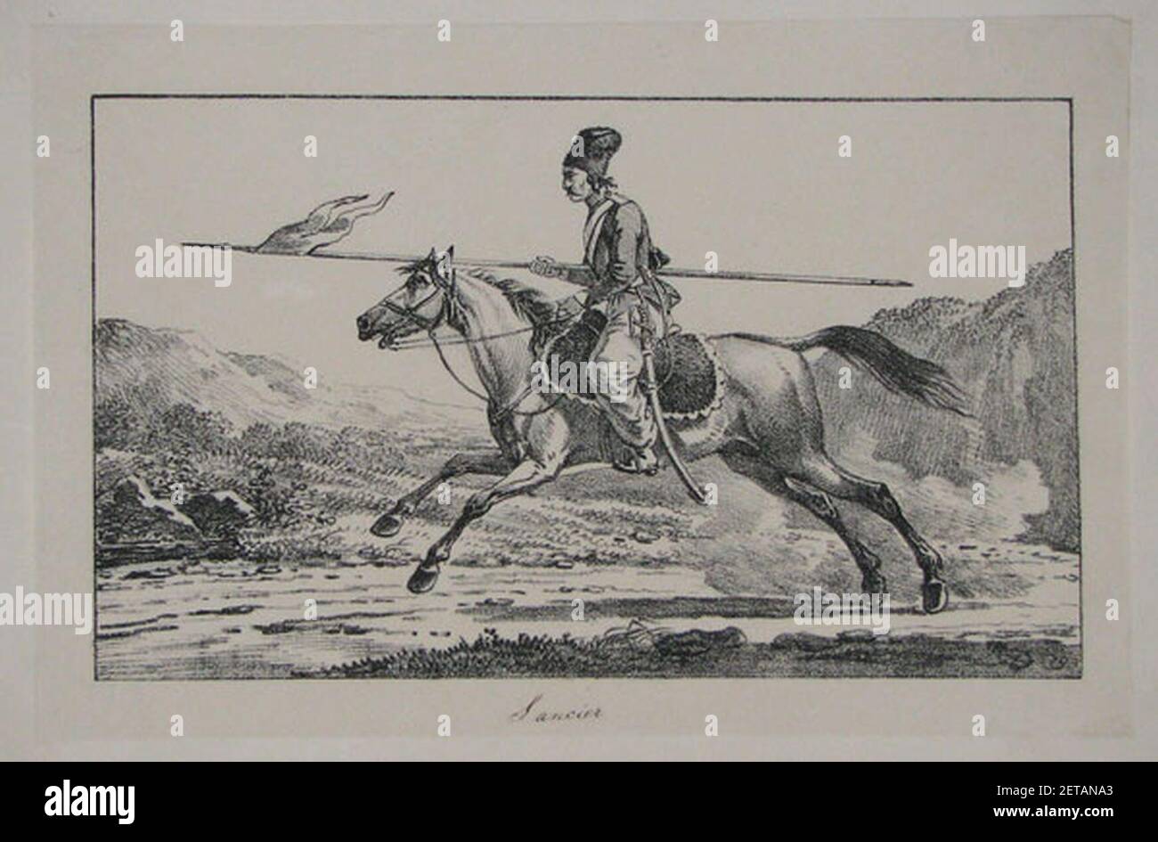 Persian lancer 1820 Stock Photo - Alamy