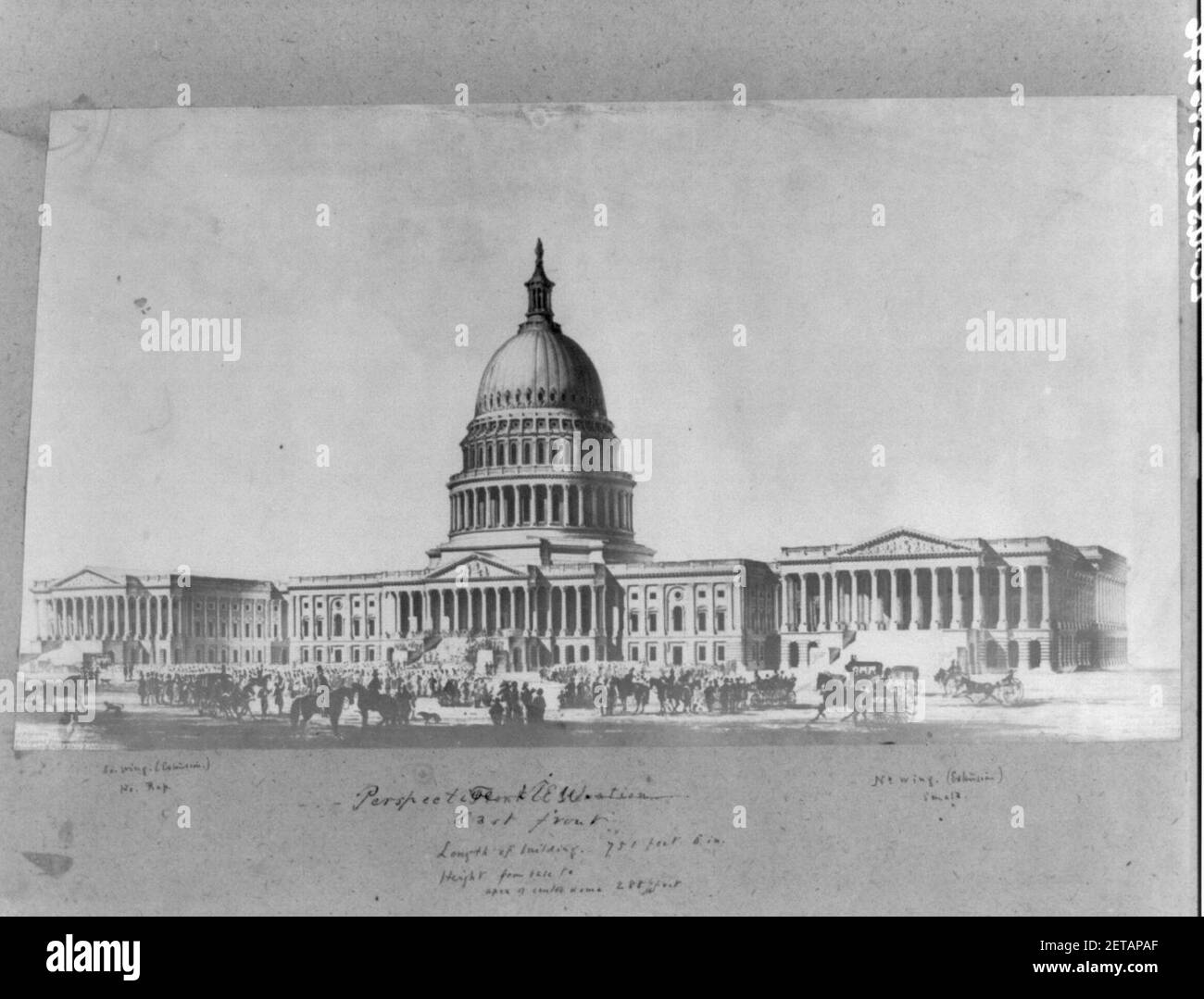Perspective elevation of Capitol exterior, east front Stock Photo - Alamy