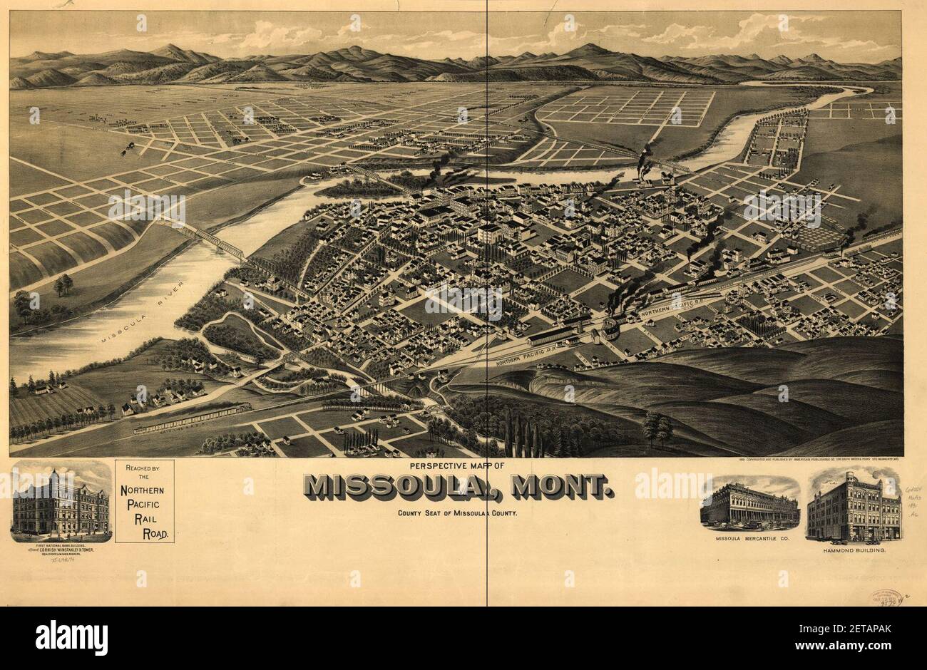 Missoula map hi-res stock photography and images - Alamy