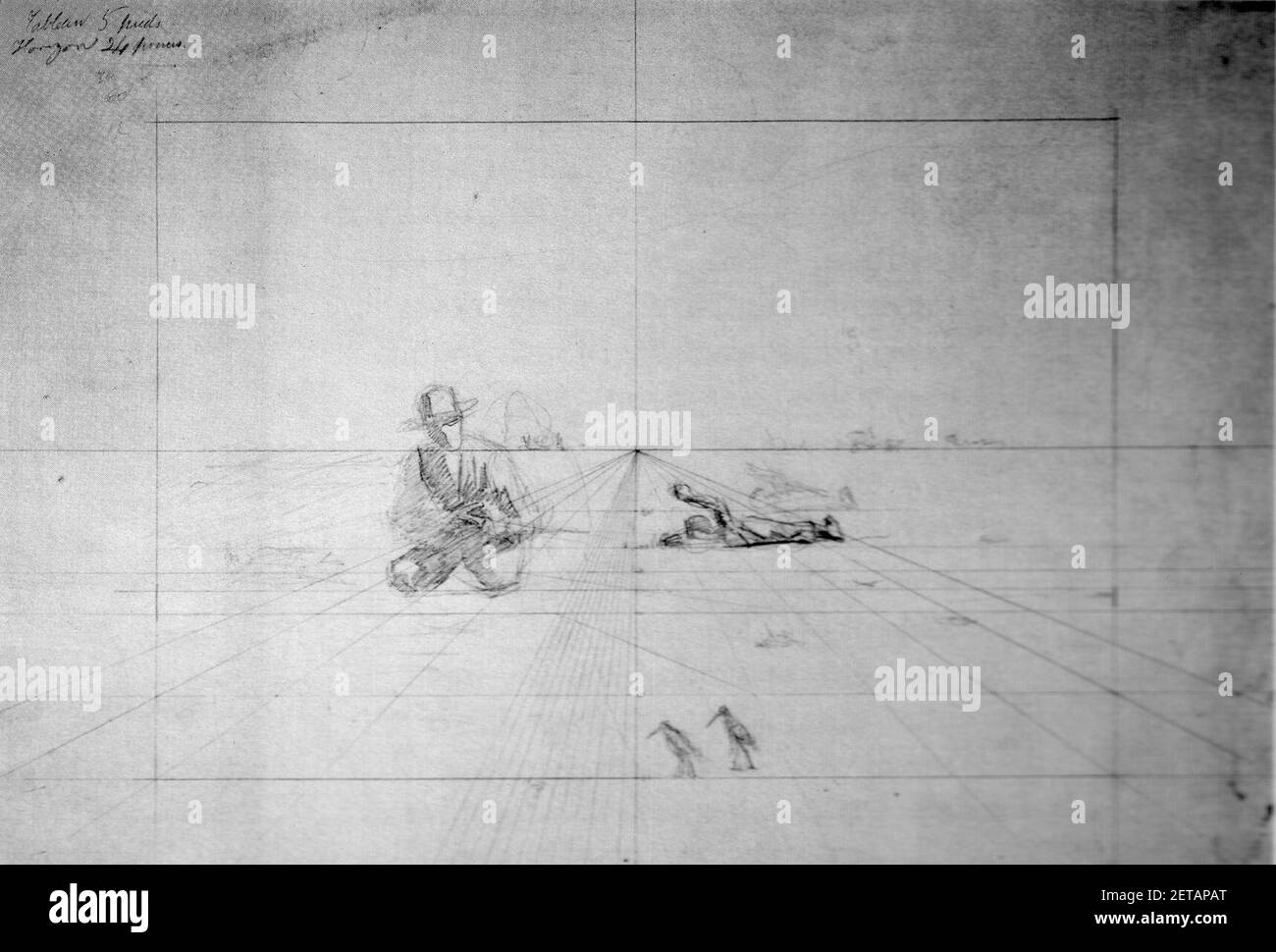 Perspective Drawing for Hunting Stock Photo - Alamy