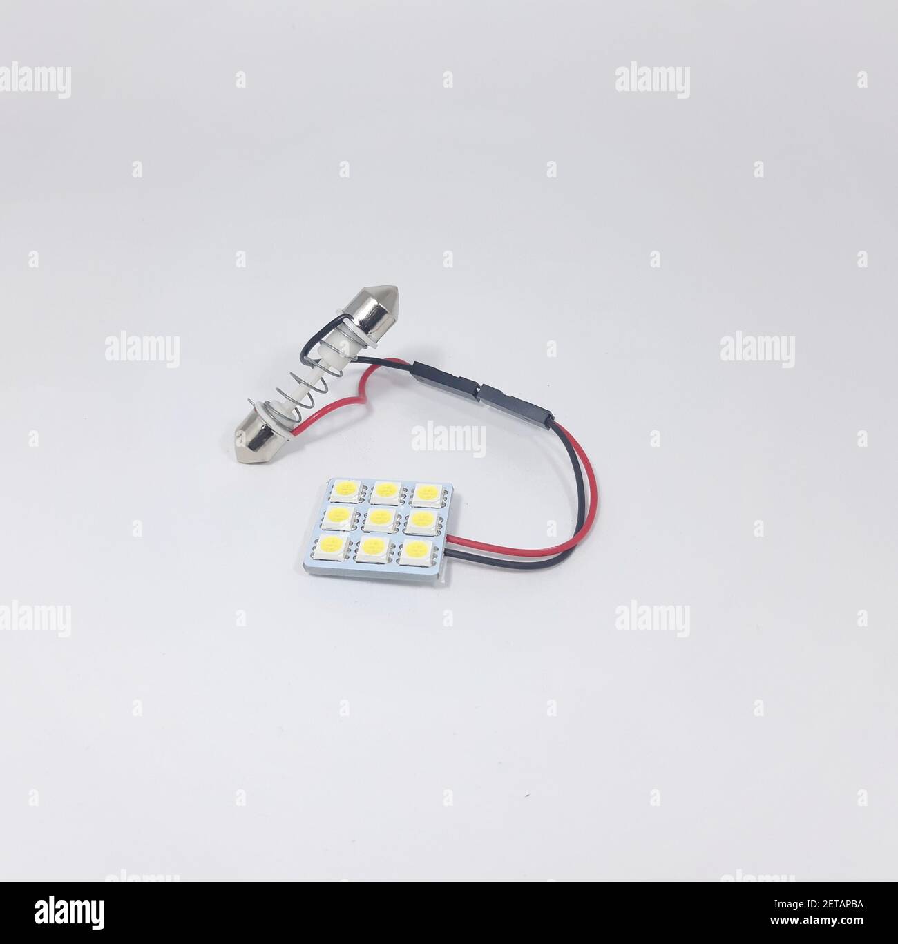 9-led car roof light strip with spring adapter for easy placement on ...