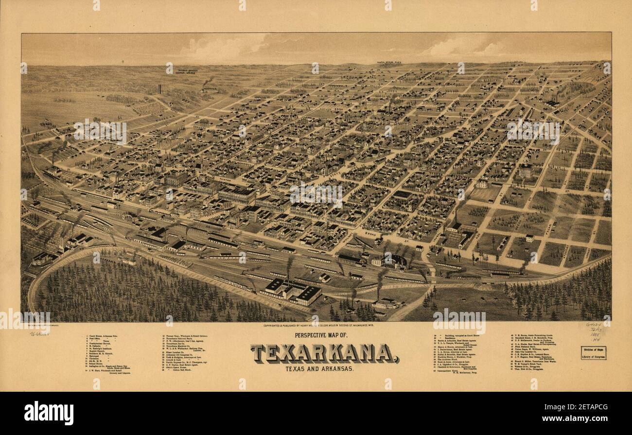 Map of texarkana hi-res stock photography and images - Alamy