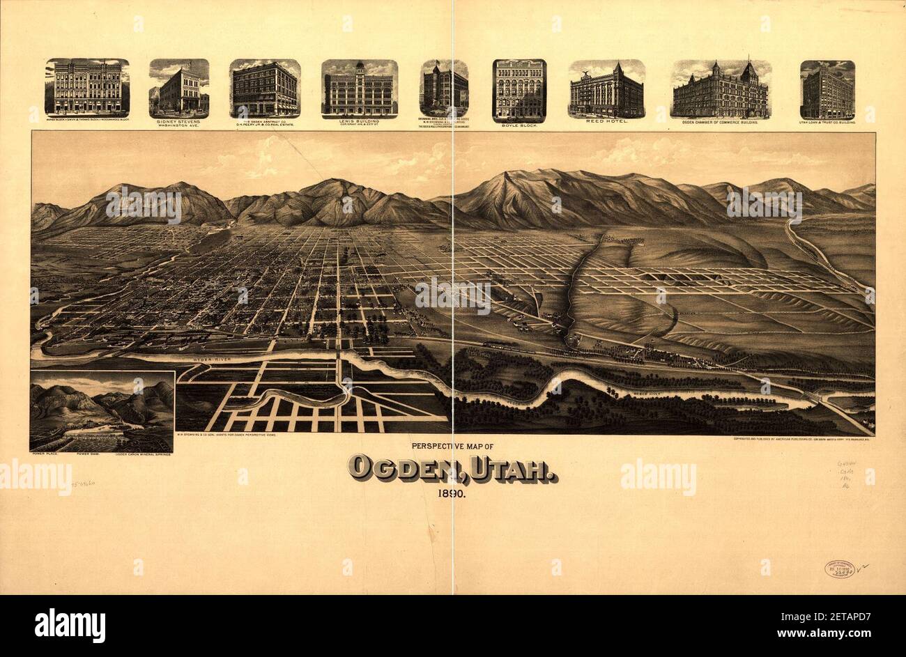 Ogden utah map hi-res stock photography and images - Alamy