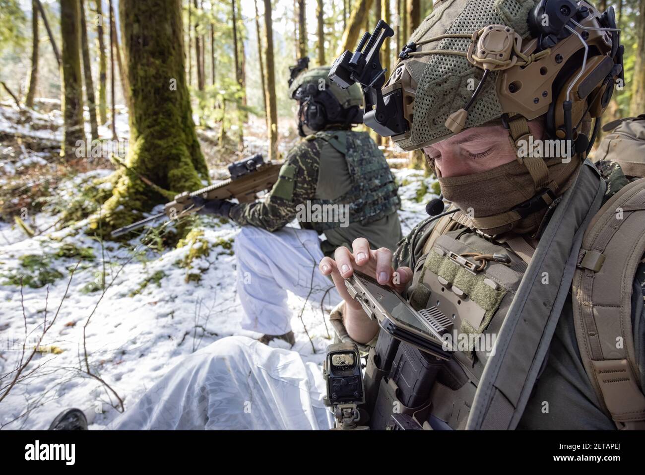 Army Man wearing Tactical Uniform Stock Photo - Alamy