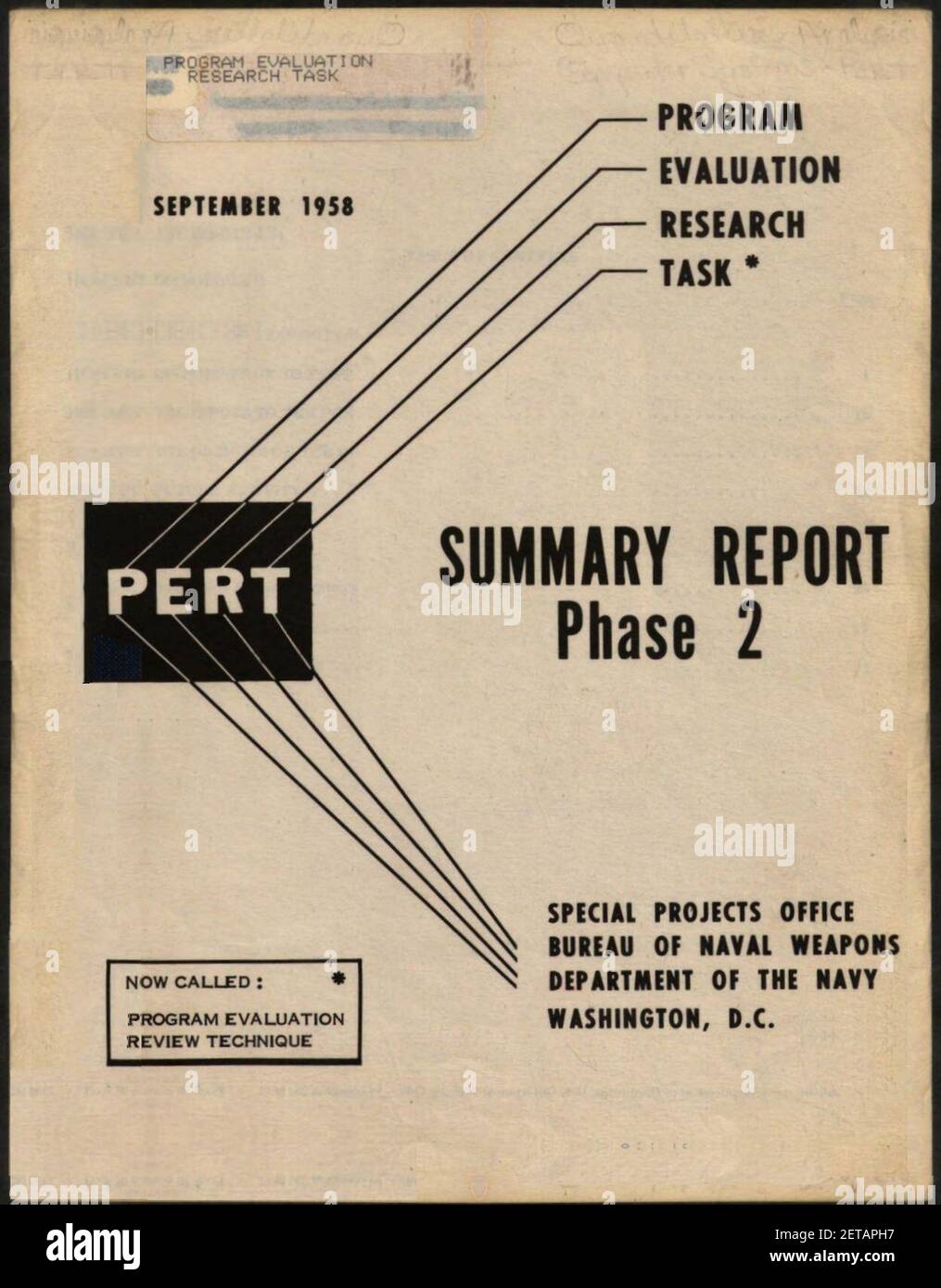 PERT Summary Report Phase 2, 1958 Stock Photo - Alamy