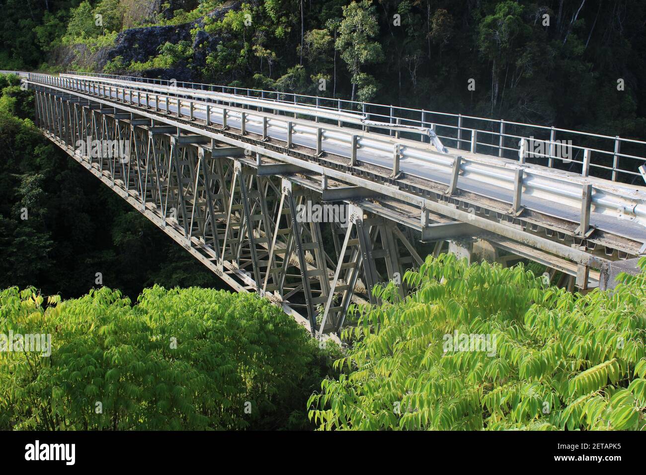 The Mubi bridge near Pimaga station in South Highlands, Papua New ...