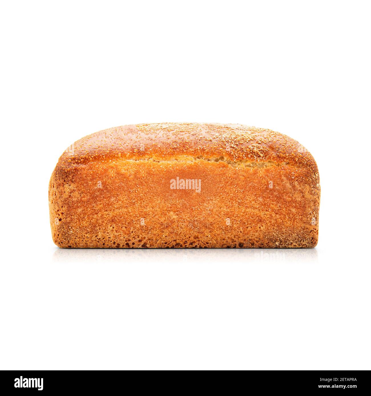 Baked block bread isolated on white background. Side view Stock Photo ...