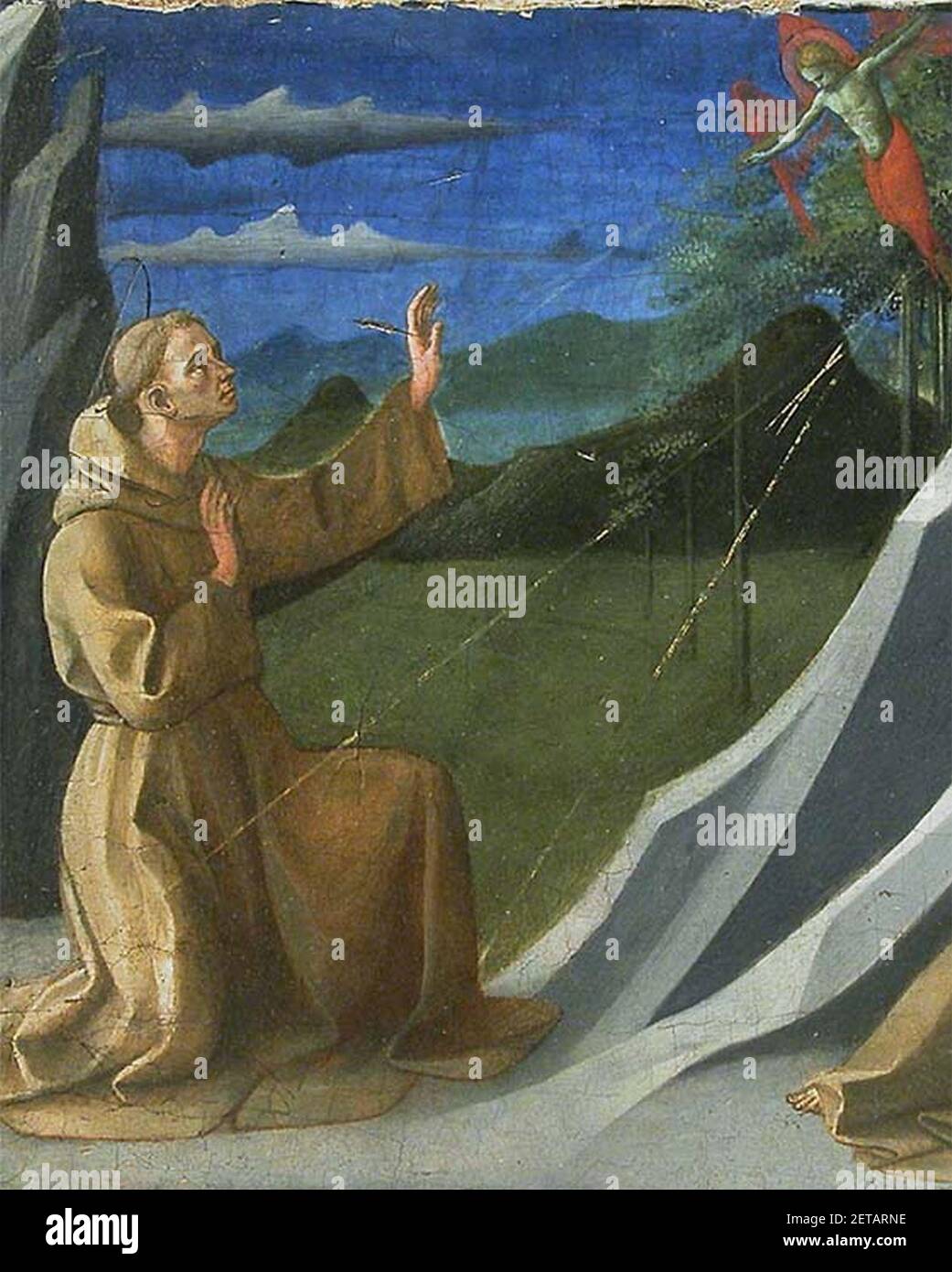 Pesellino, stigmate di san francesco, dettaglio Stock Photo - Alamy