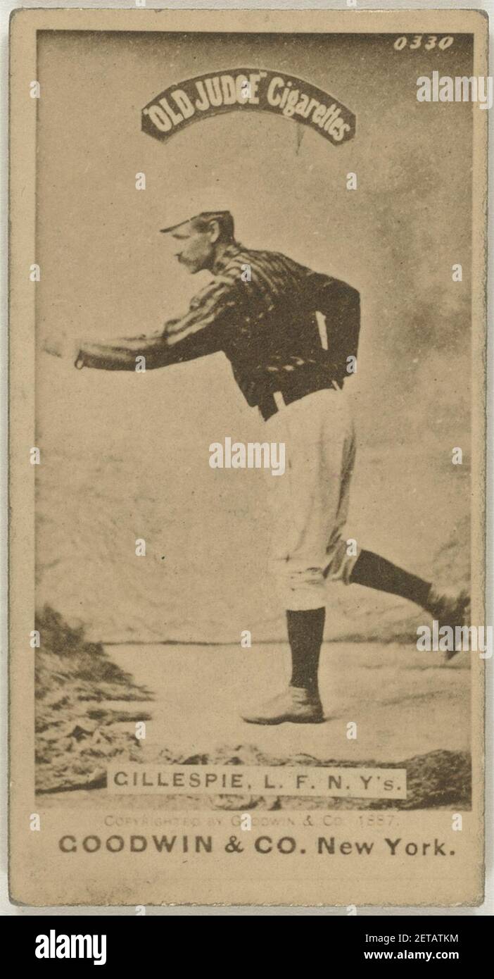 Pete Gillespie, New York Giants, baseball card portrait Stock Photo - Alamy